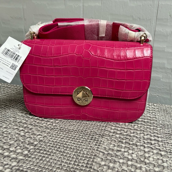 kate spade | Bags | Kate Spade Croc Embossed Leather Top Handle Satchel ...